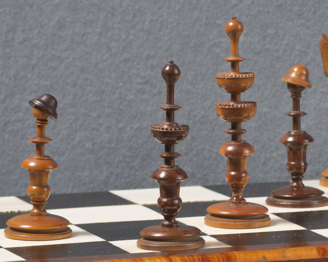 A German Chess Set and Board, circa 1830 I Luke Honey Ltd I Antique ...