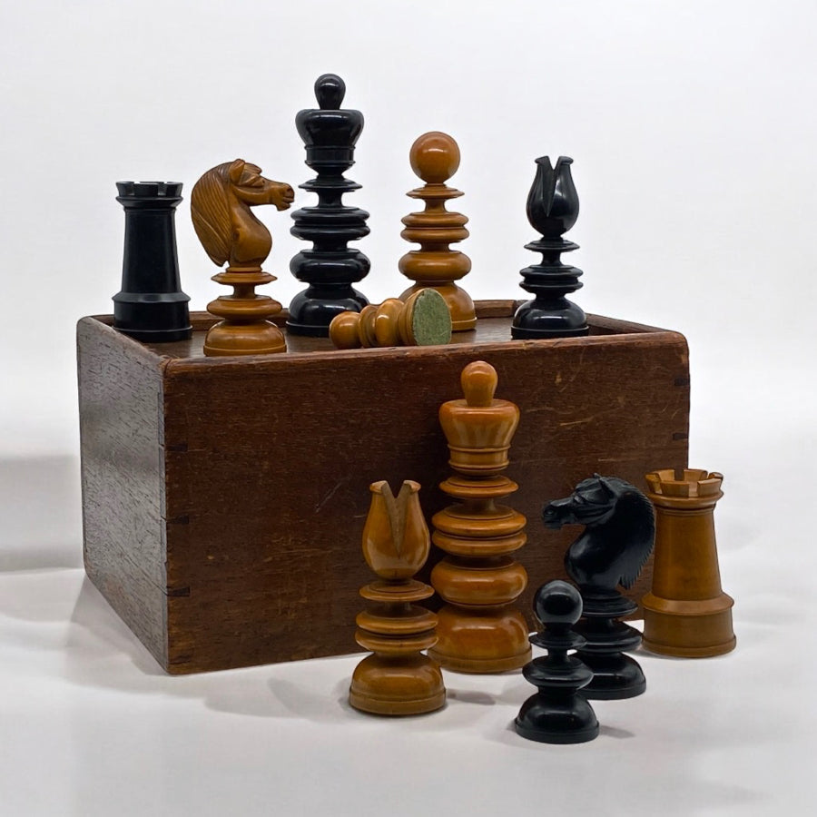 'Signed' Jaques St George Chess Set – Luke Honey | Antiques, Chess ...