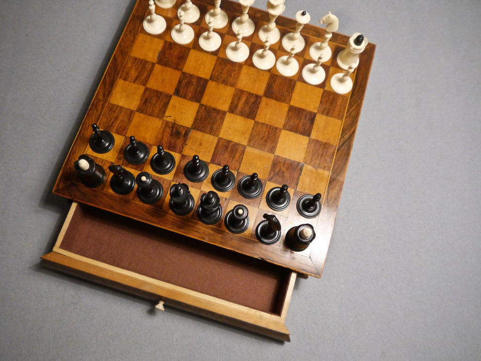 Danish Bone Chess Set and Board, 19th century – Luke Honey | Antiques ...
